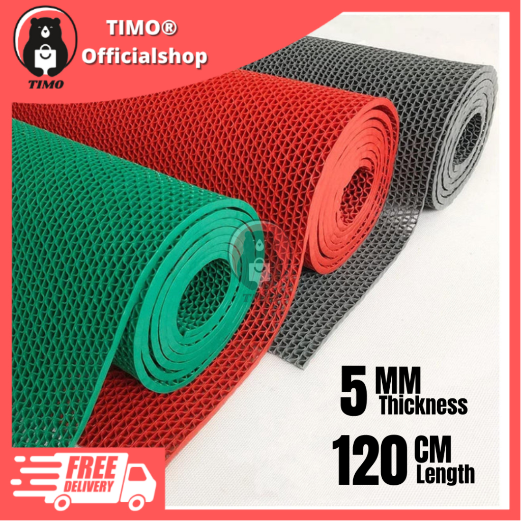 120CM Wide 5mm /3mm Non-slip floor mats rubber plastic mat 120cm Lebar ...