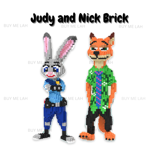Zootopia Judy and Nick Brick Building Block Toys Gift | Shopee Malaysia