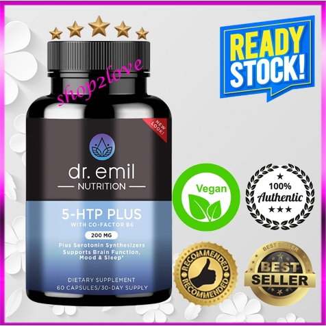 Dr Emil Nutrition 200mg 5-HTP Plus Cofactor Vitamin B6 Vegan Formula 60 ...