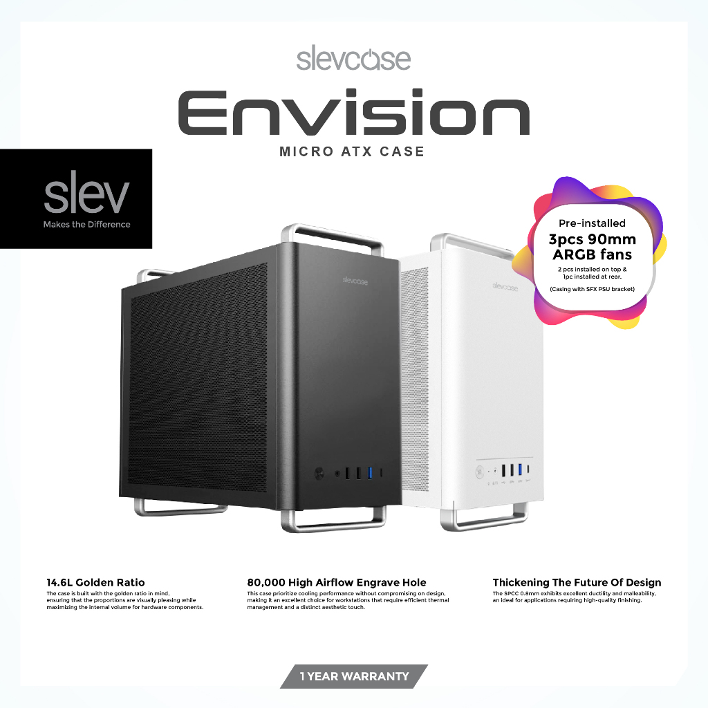 Slevcase ENVISION "Full Metal Jacket" Micro ATX Case | Shopee Malaysia