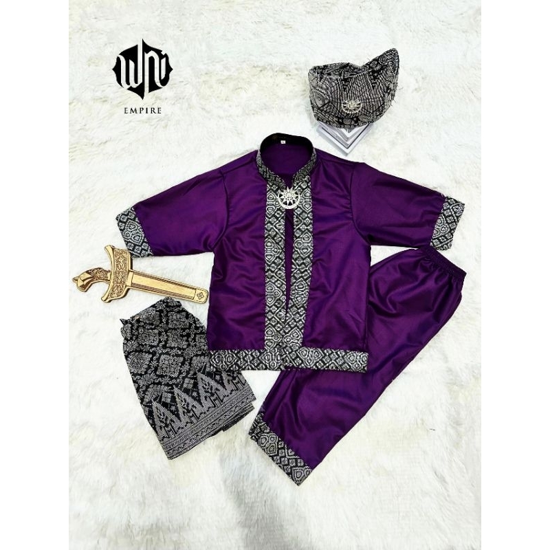 BAJU LAYANG / SILAT KANAK-KANAK (PURPLE COTTON) BUSANA PAHLAWAN MELAYU ...