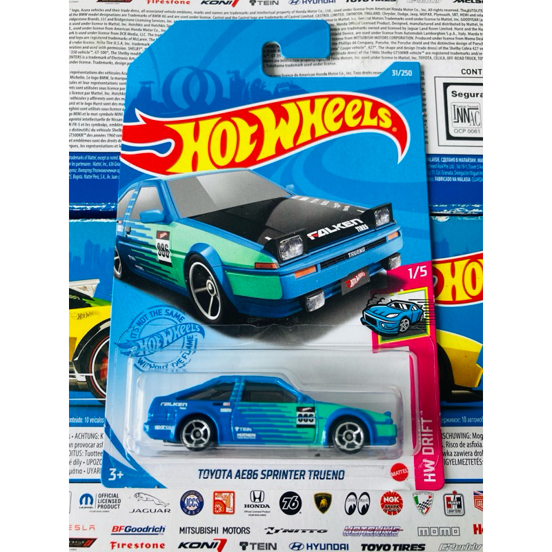 Hot Wheels Toyota Ae86 Trueno Sprinter Falken Ae-86 Not Advan Intial D ...