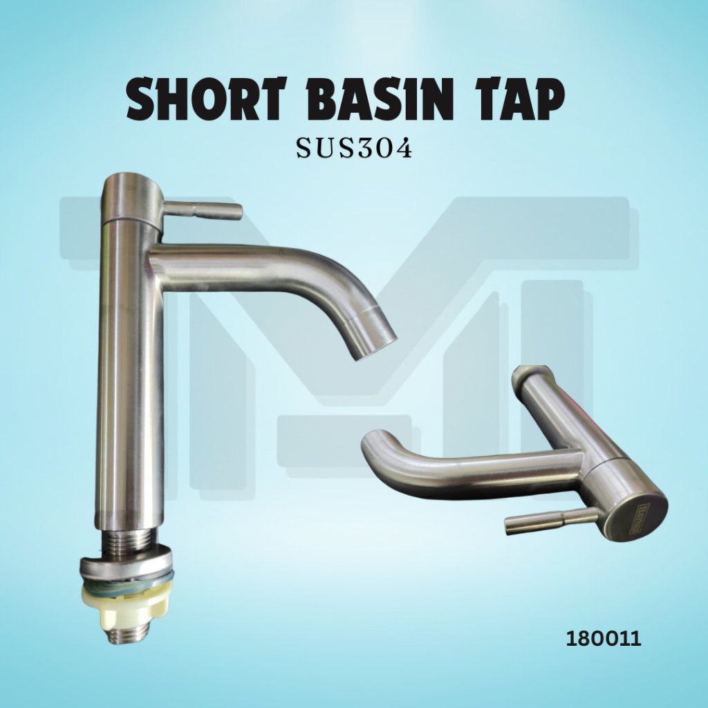 SUS304 Light Duty Stainless Steel Pillar Basin Tap | Shopee Malaysia