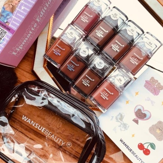 WANSUE Nudey lipmatte Set FREE Pouch | Shopee Malaysia