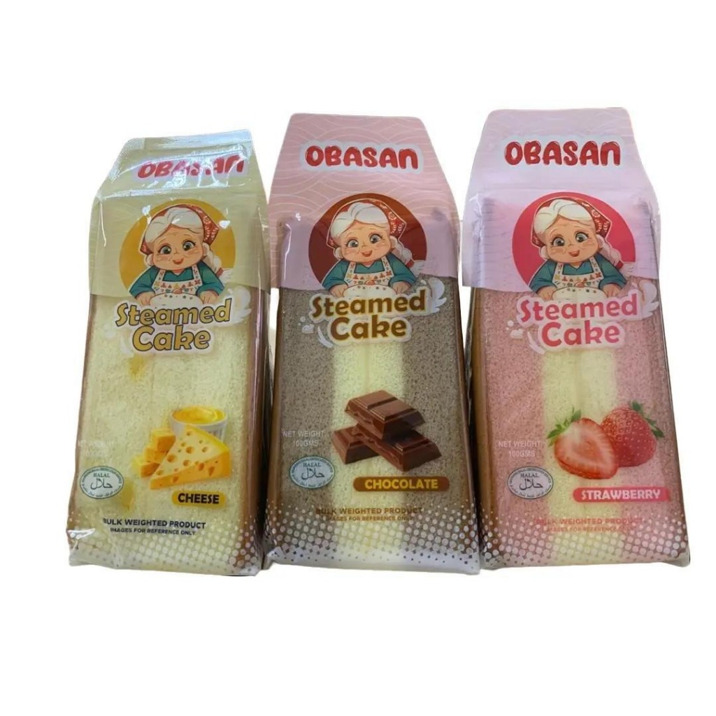 OBASAN STEAMED CAKE CHEESE / CHOCOLATE / STRAWBERRY FLAVOUR 100G ...
