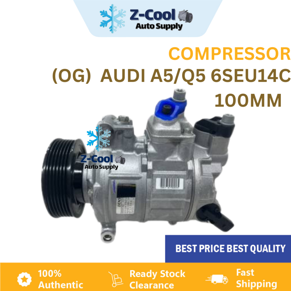 Compressor Aircond Kereta ORIGINAL NEW DENSO Audi A4/ Q5 6PK 6SEU14C ...