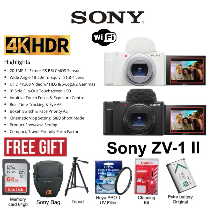 (SONY MALAYSIA WARRANTY)SONY ZV1 II ZV1 MARK2 ZV1 MARK II ZV-1 II FREE ...