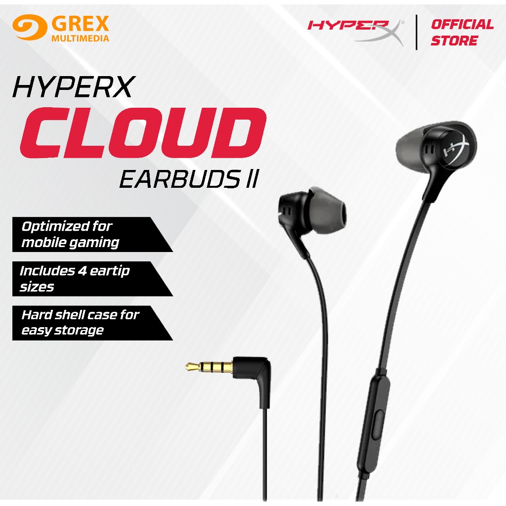 HyperX Cloud Earbuds II - Gaming Earbuds Black [70N24AA] | Shopee Malaysia