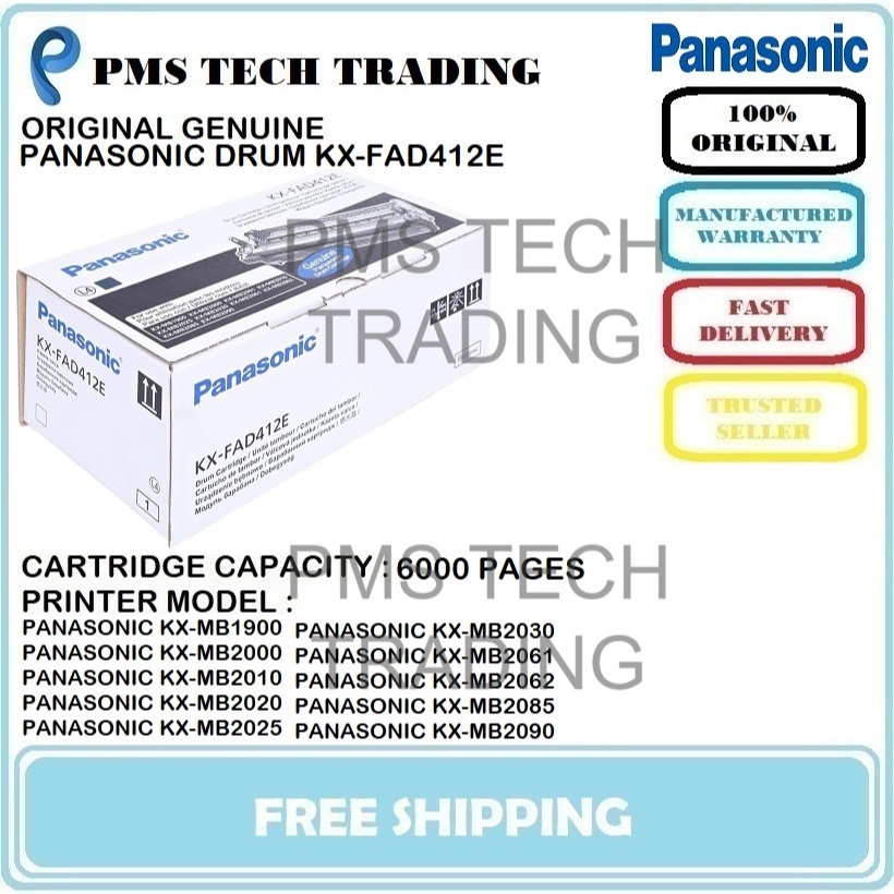 PANASONIC ORIGINAL DRUM UNIT KX-FAD412E KX-MB1900 KX-MB2000 KX-MB2010 KX-MB2020 KX-MB2025 KX ...