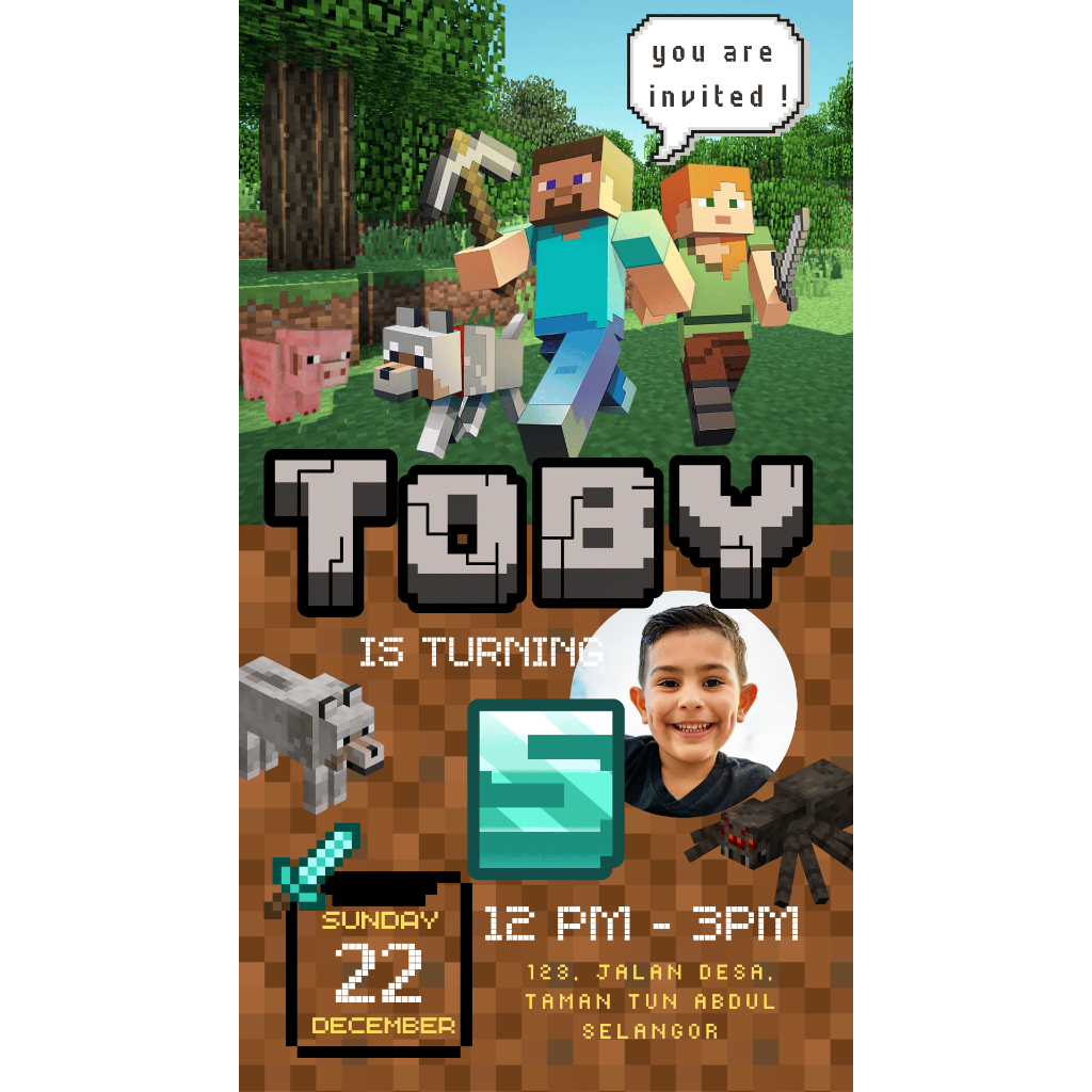 Birthday Invitation Digital Card | Birthday Ecard | Happy Birthday ...