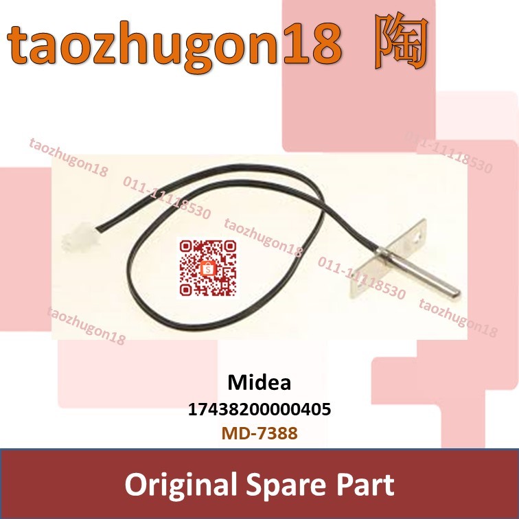 Original Midea 17438200000405 Washing Machine Dryer Heat Element Heater ...