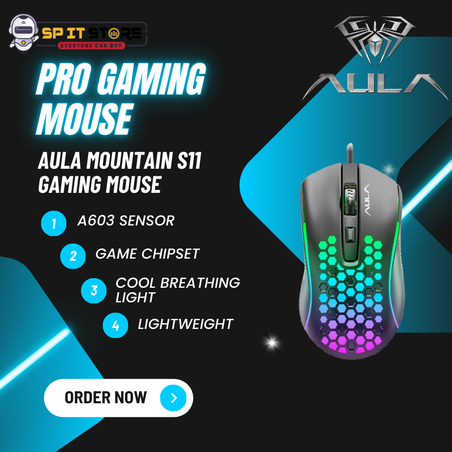 AULA MOUNTAIN S11 GAMING MOUSE | Shopee Malaysia