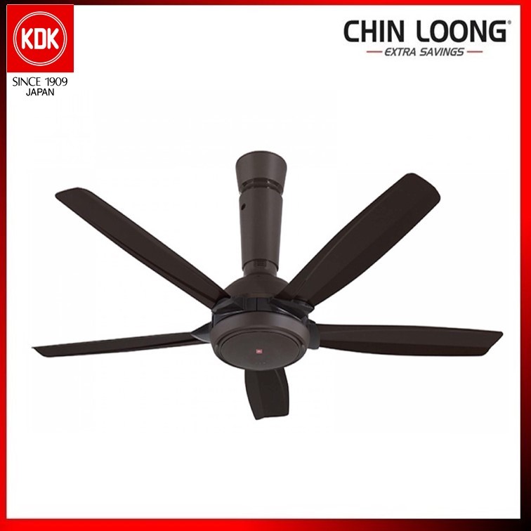 KDK Ceiling Fan 56" with Remote Control (3 Speed) K14YZ Brown Color ...