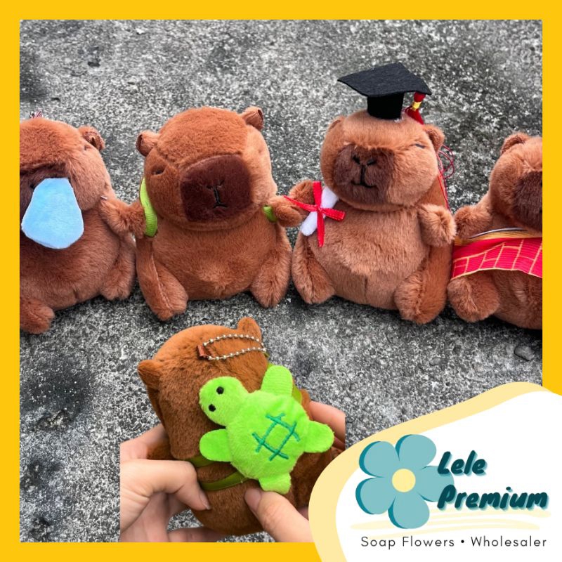 LELE (1pc) CHEAPEST Patung Rantai Kunci Kapibara High Quality 13cm ...