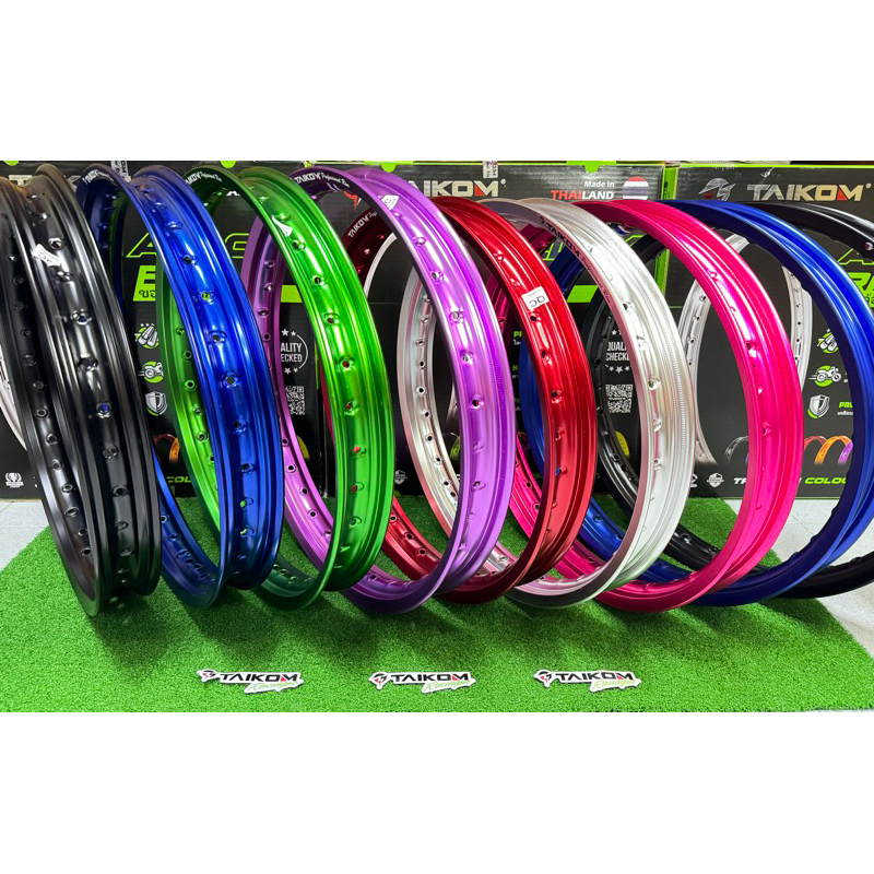 TAIKOM ALLOY RIM (HAGER 1 BIJI) 1.40X17 / 1.60X17 / 160X18 BLACK ALOI ...
