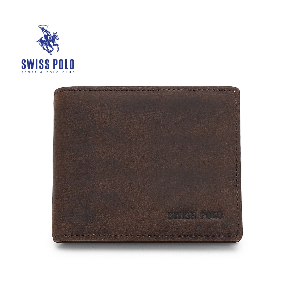 Swiss Polo Hole Less Genuine Leather RFID Short Wallet SW 204/SW 205/SW ...
