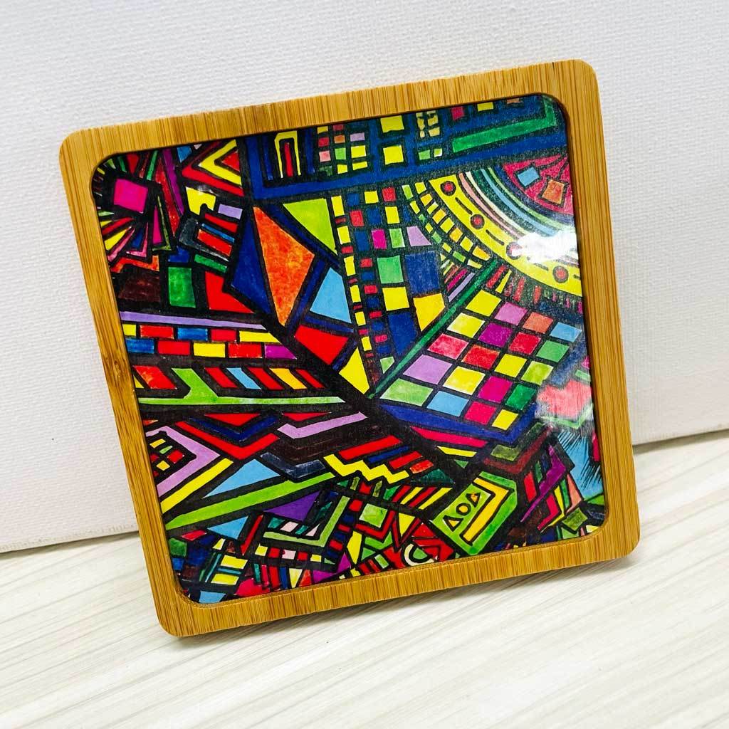 Bamboo Coaster Design 2- (10cm x 10cm) | Shopee Malaysia