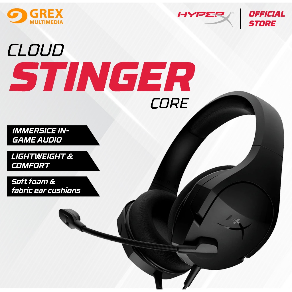 HyperX Cloud Stinger Core - Gaming Headset [4P4F4AA] | Shopee Malaysia