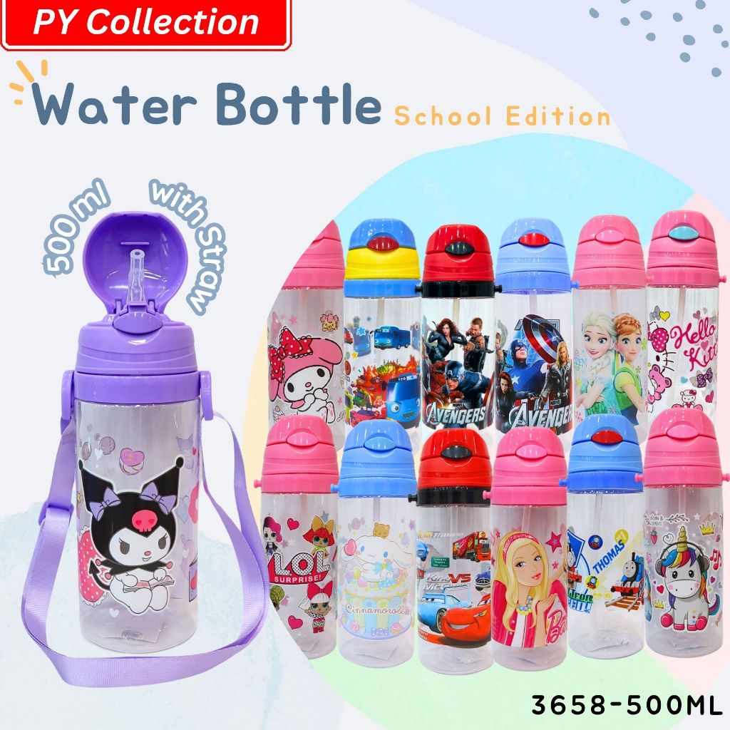 3658 / 500ml CARTOON SANRIO DESIGN Water Bottle / Botol Air Budak ...