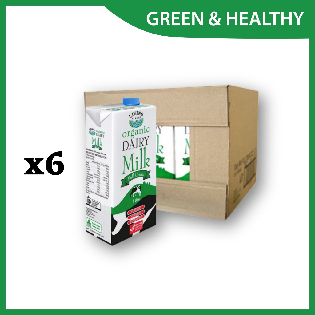 (6 Packs)Living Planet Organic Dairy Milk Full Cream 1L [EXP31/7/25 ...