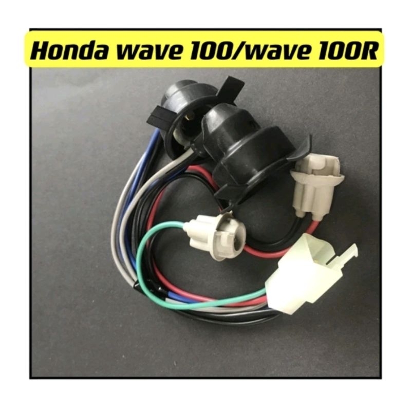 HONDA WAVE 100 HEAD LAMP SOCKET (ST)// W100 WAVE100 R WAVE100R WAVE100 ...