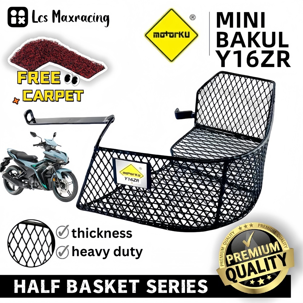 MOTORKU Yamaha Y16ZR Y16 Bakul Sisi Tepi Jaring Besi Kecil Mini Side ...