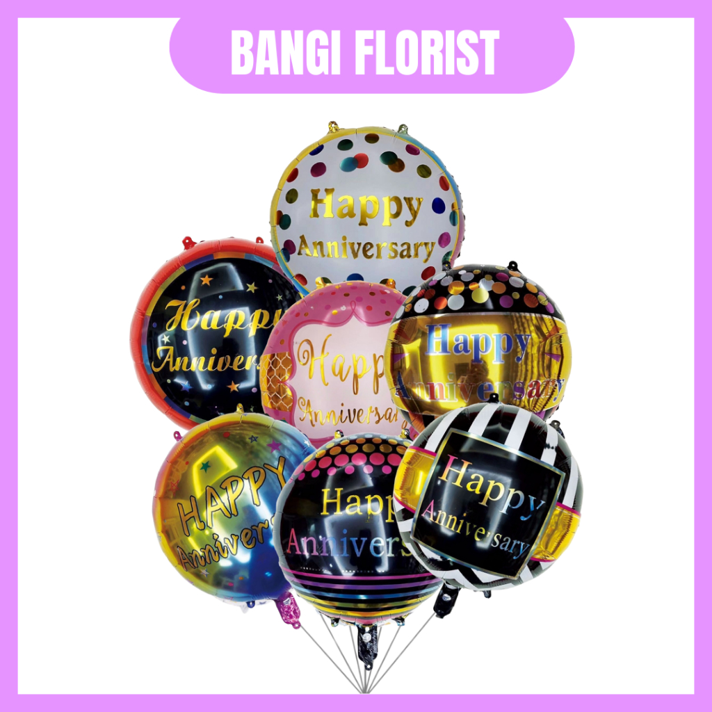 (1PC)18Inch ANNIVERSARY FOIL BALLOON Congratulation Congrats Graduation ...