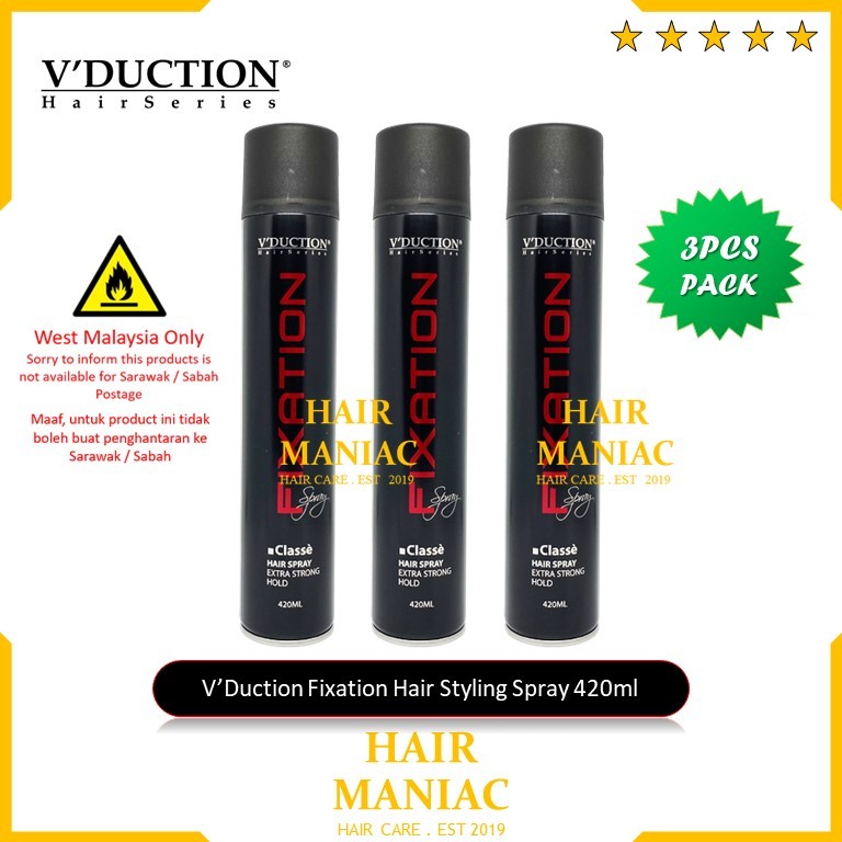 (West Malaysia Only) V'Duction Fixation Hair Styling Spray Hairspray ...