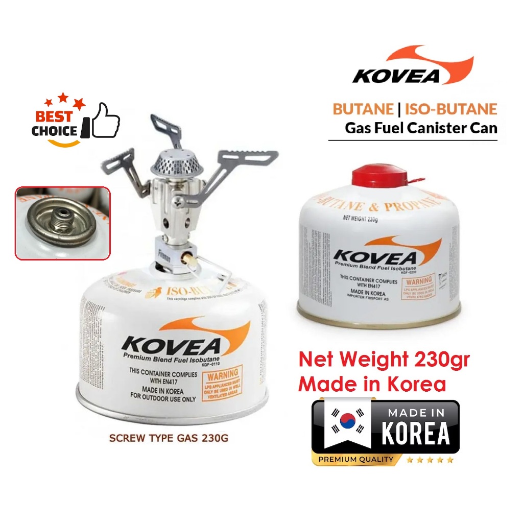 Kovea KGF 230gr Butane Gas Cartridge Screw Type (Made in Korea ...