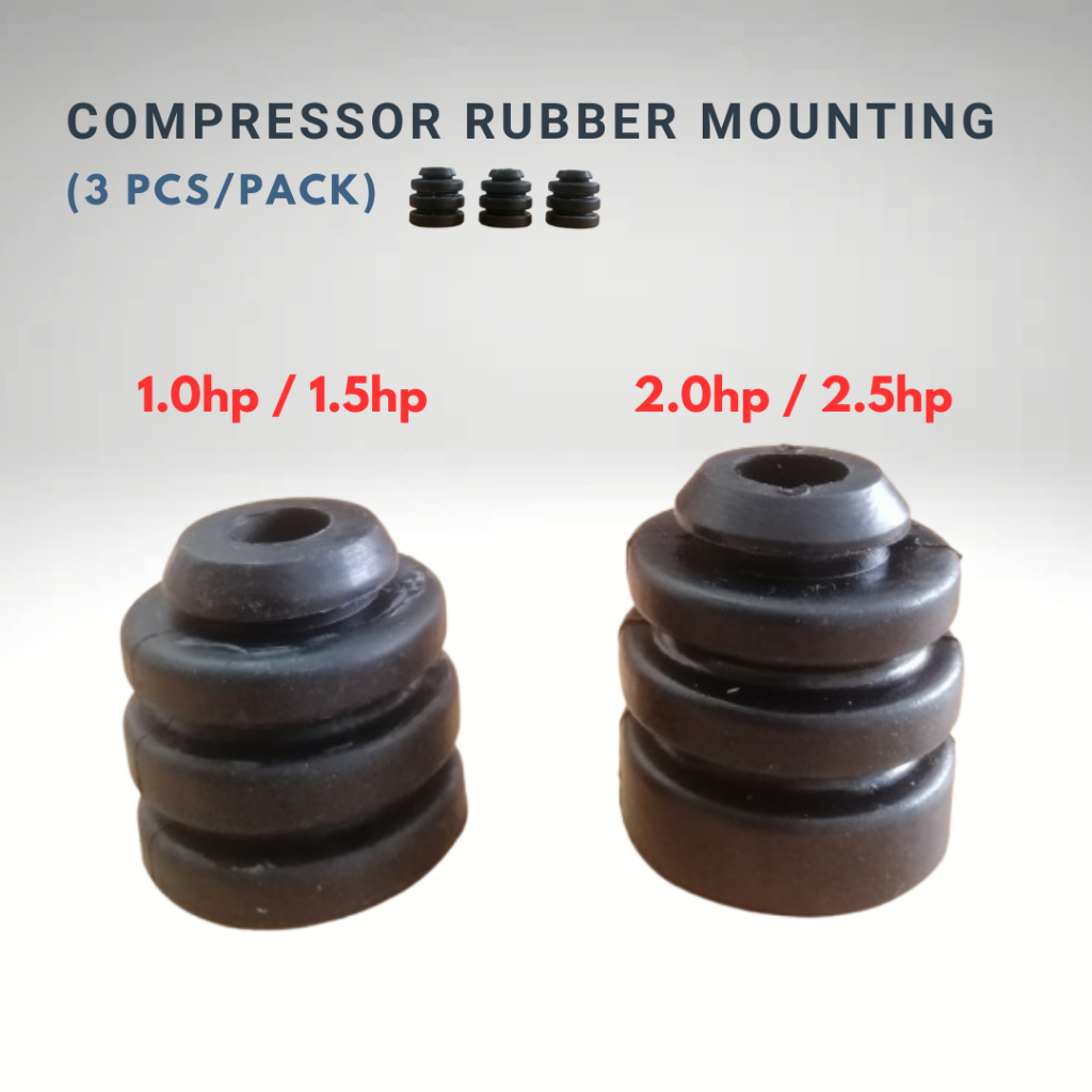 (3 pcs) Aircond Compressor Rubber Mounting 1.0hp - 2.5hp Rubber Bush ...