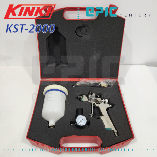 KINKI KST-2000 Spray Gun HVLP / 1.5mm Gravity Cup 600cc Complete ...