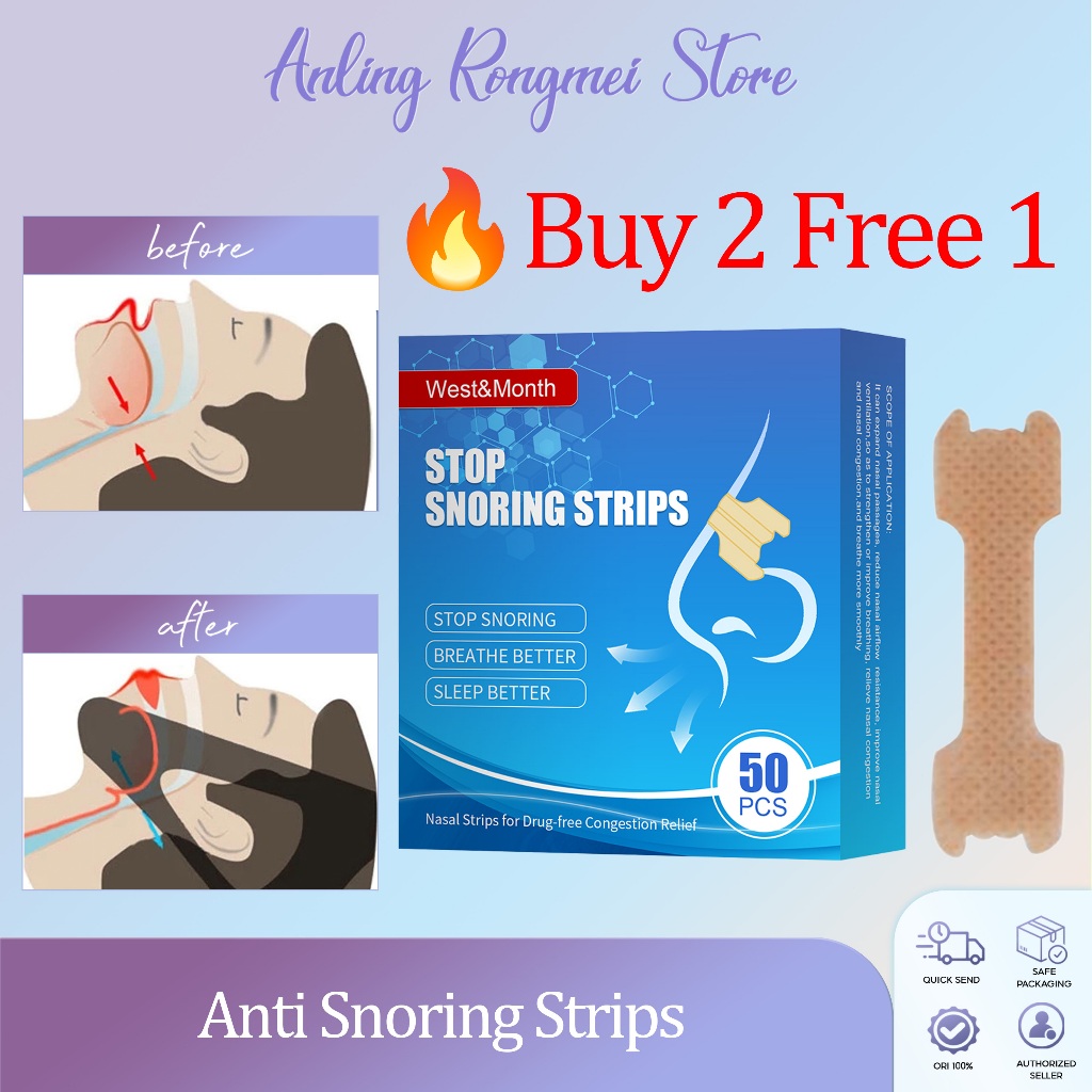 West&Month【ORI/COD】Anti Snoring Strips 50pcs Anti-Snoring Nasal Strips ... West&Month【ORI/COD】Anti Snoring Strips 50pcs Anti-Snoring Nasal Strips ...