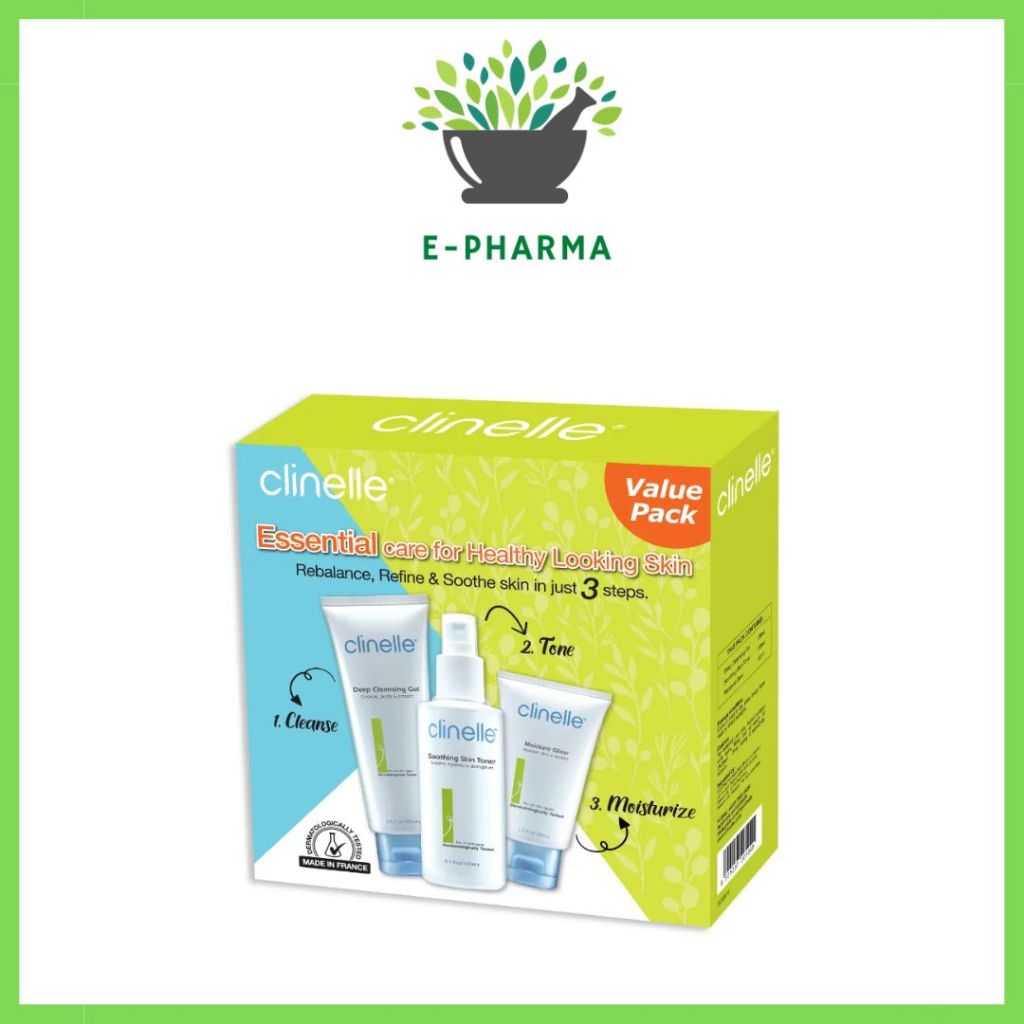 Clinelle Essential Care Value Pack Gift Set - Deep Cleansing Gel 100ml ...