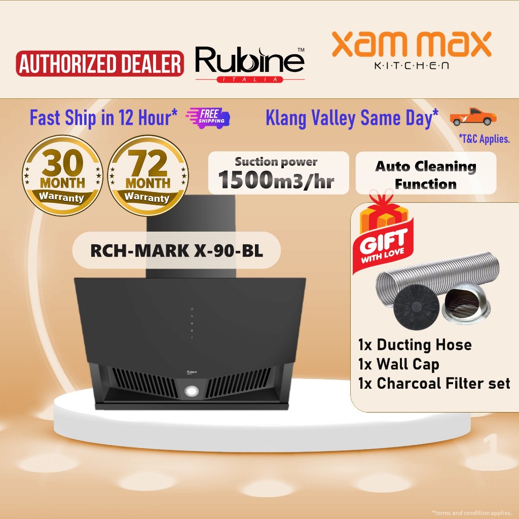 (PM FOR SHIP TODAY) XAMMAX Rubine - MARK X-90BL Hood Cooker Hood + Hob ...