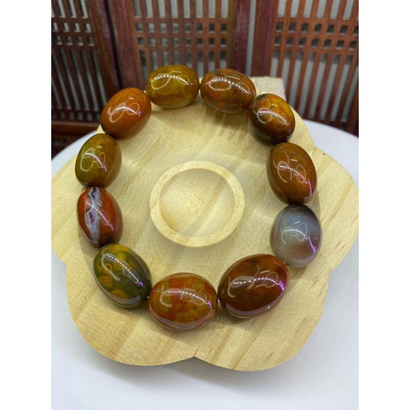 Premium Grade Zhan Guo Red Agate crystal beads bracelet (戰國紅瑪瑙) - 15 ...