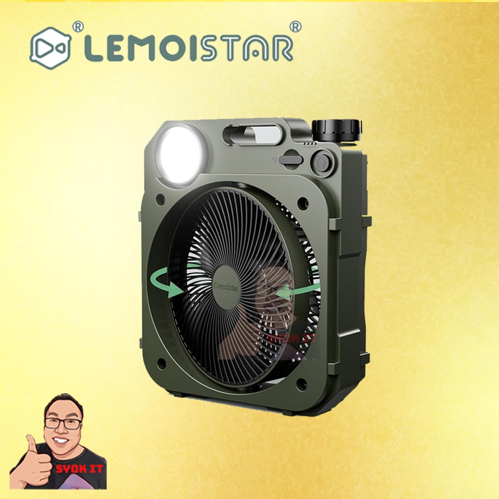 LEMOISTAR LIMO FT11 Camping Fan with LED Lantern 10000mAh 8 Inch ...