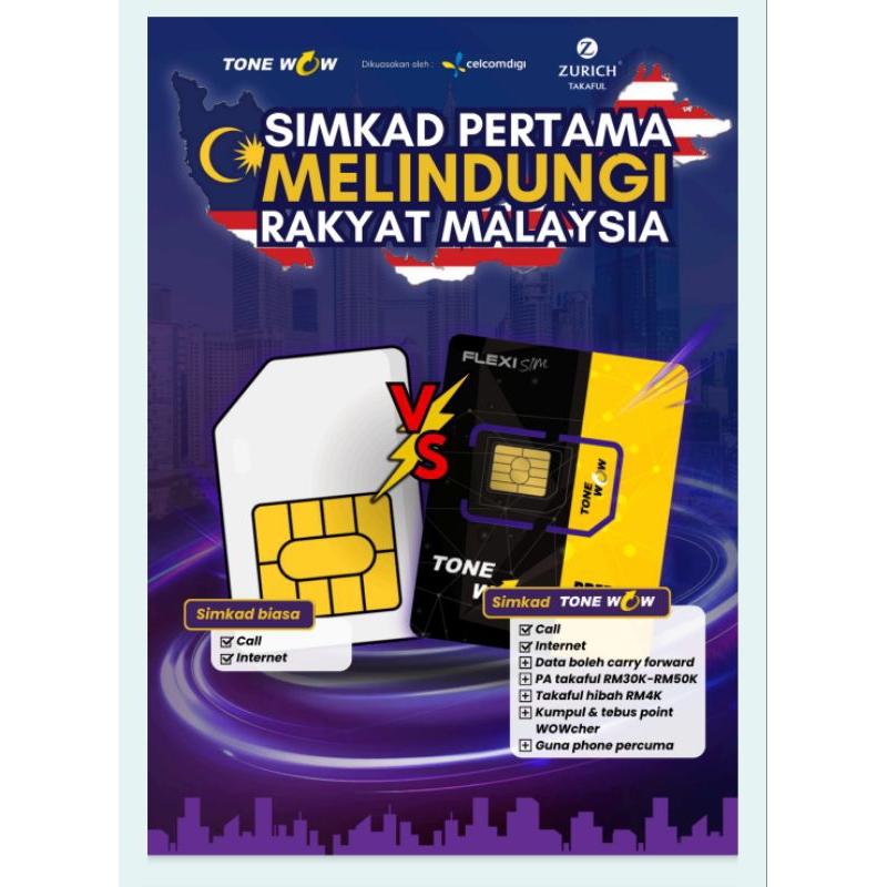 TONE WOW PREPAID by Digi UNLIMITED INTERNET CALL | Shopee Malaysia