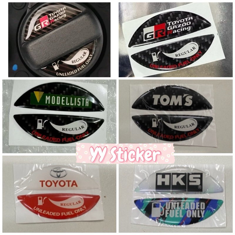 Toyota Sticker penutup minyak petrol fuel cap epoxy sticker Toyota TRD ...