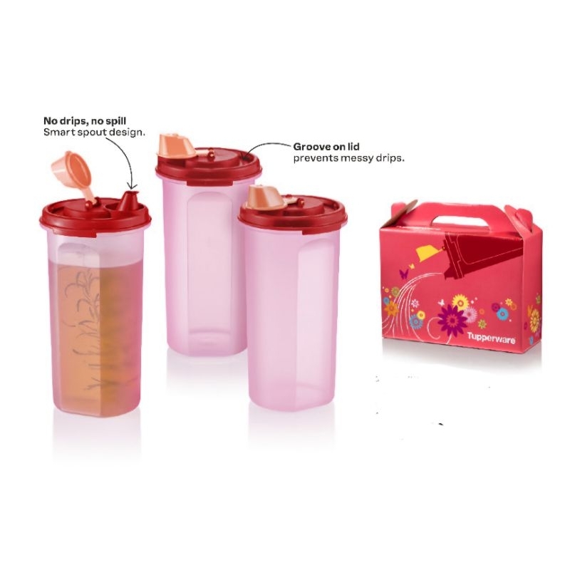 Large Stor n Pour 650ml (3pcs)-tupperware simpan kicap minyak | Shopee ...
