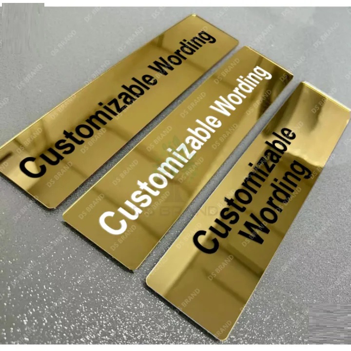 [Custom Word] Gold or Silver Mirror Acrylic Signage | Shopee Malaysia