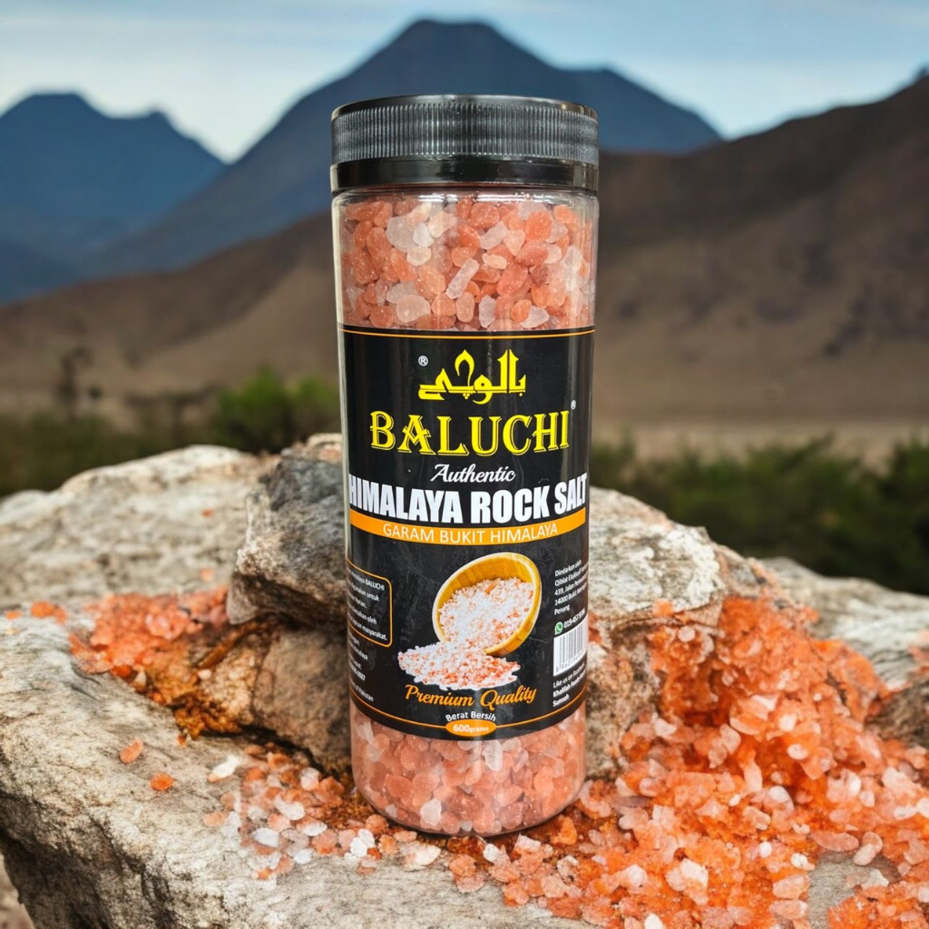 BALUCHI GARAM BUKIT KASAR HIMALAYA-HIMALAYAN PINK COARSE ROCK SALT 600G ...