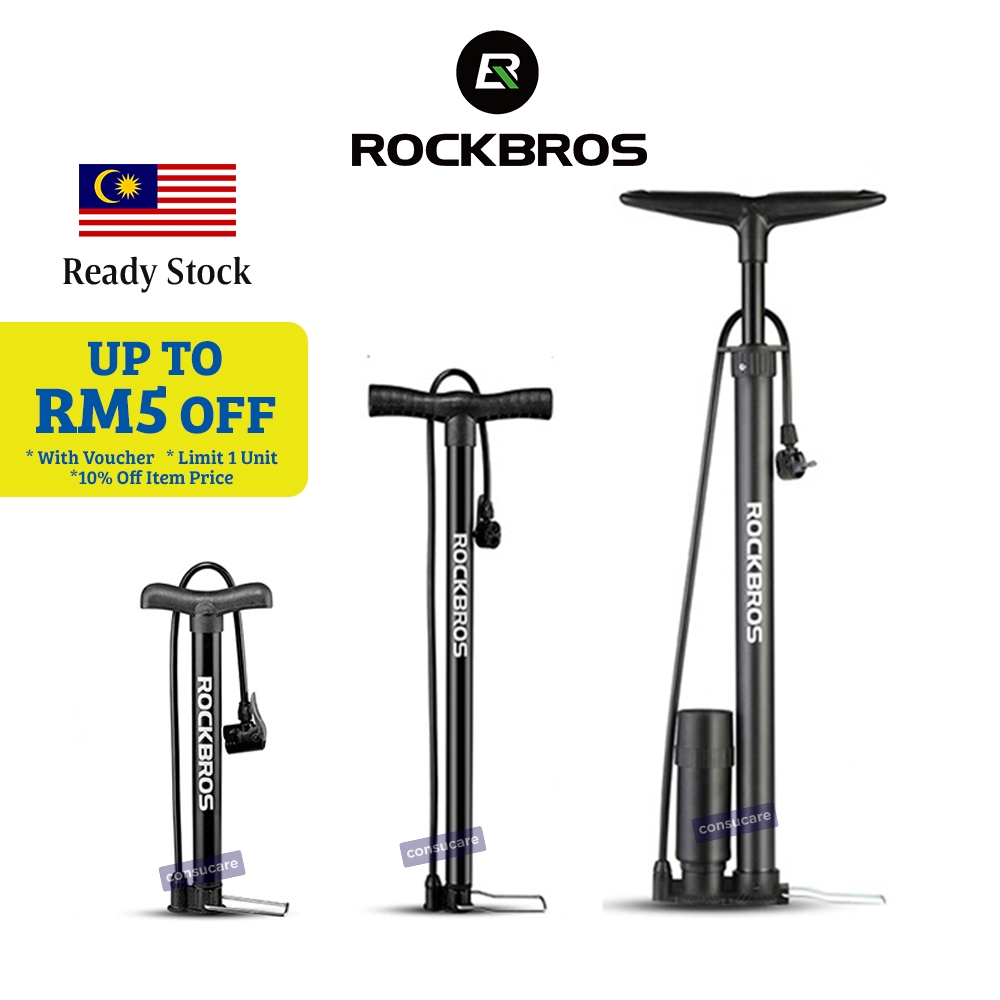 Rockbros Pam Basikal Bicycle Pump Tayar MTB Hand Pump Bola Football ...
