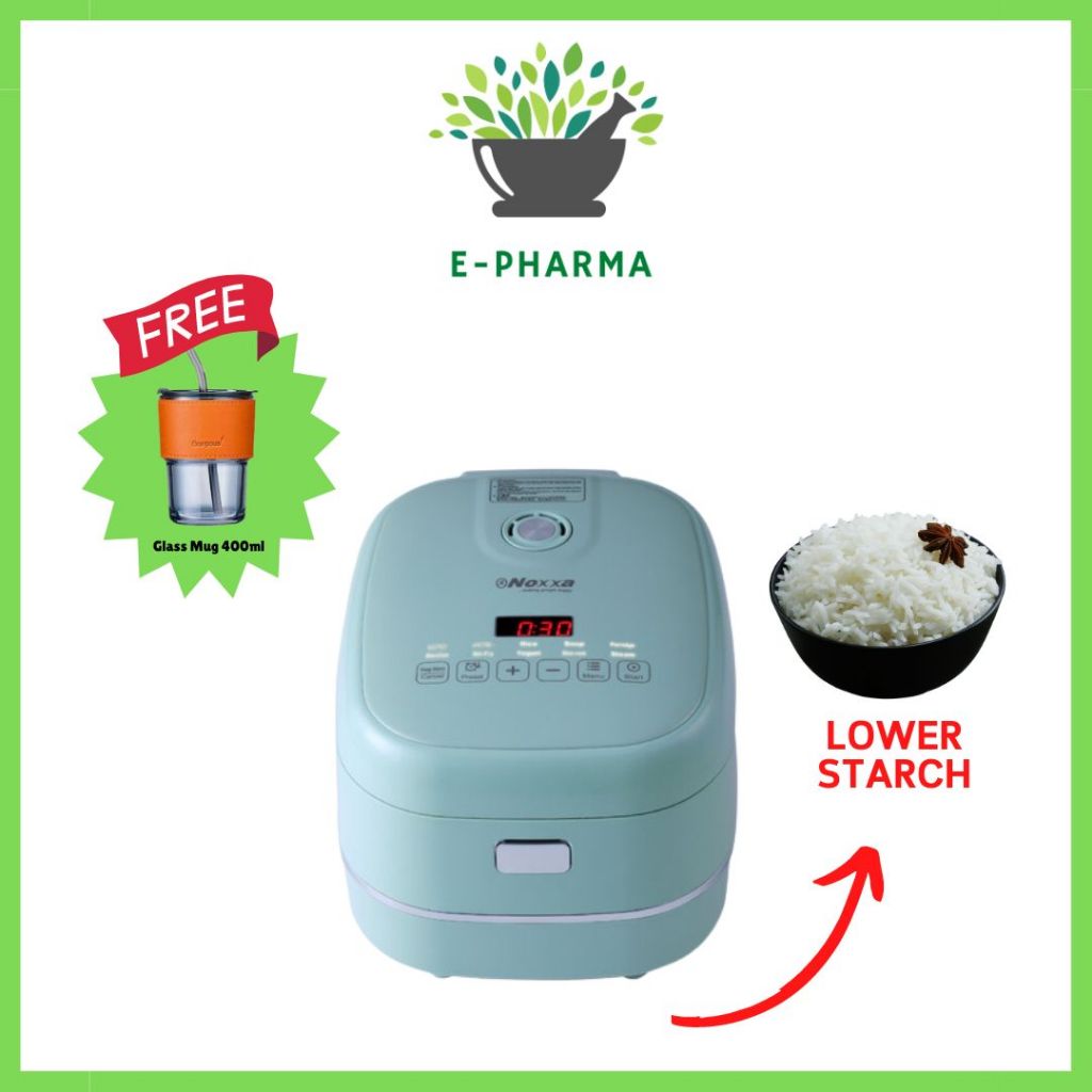 Noxxa Low Sugar Rice Cooker, Periuk Nasi Rendah Gula Noxxa (FREE Glass ...