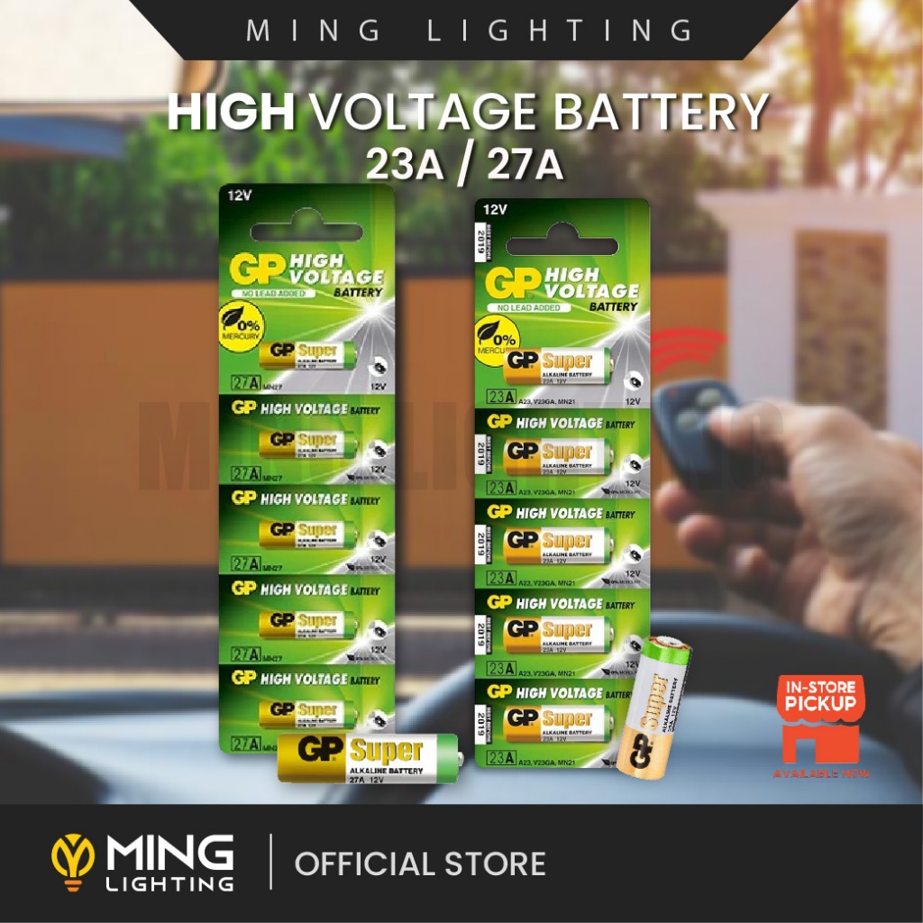 GP Battery 23A 27A Super Alkaline High Voltage Bateri 12V Remote Control Kereta Shaver Razor ...