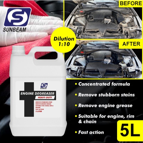 Heavy Duty Degreaser / Engine Degreaser Chemical 5 Liter (SUNBEAM ...