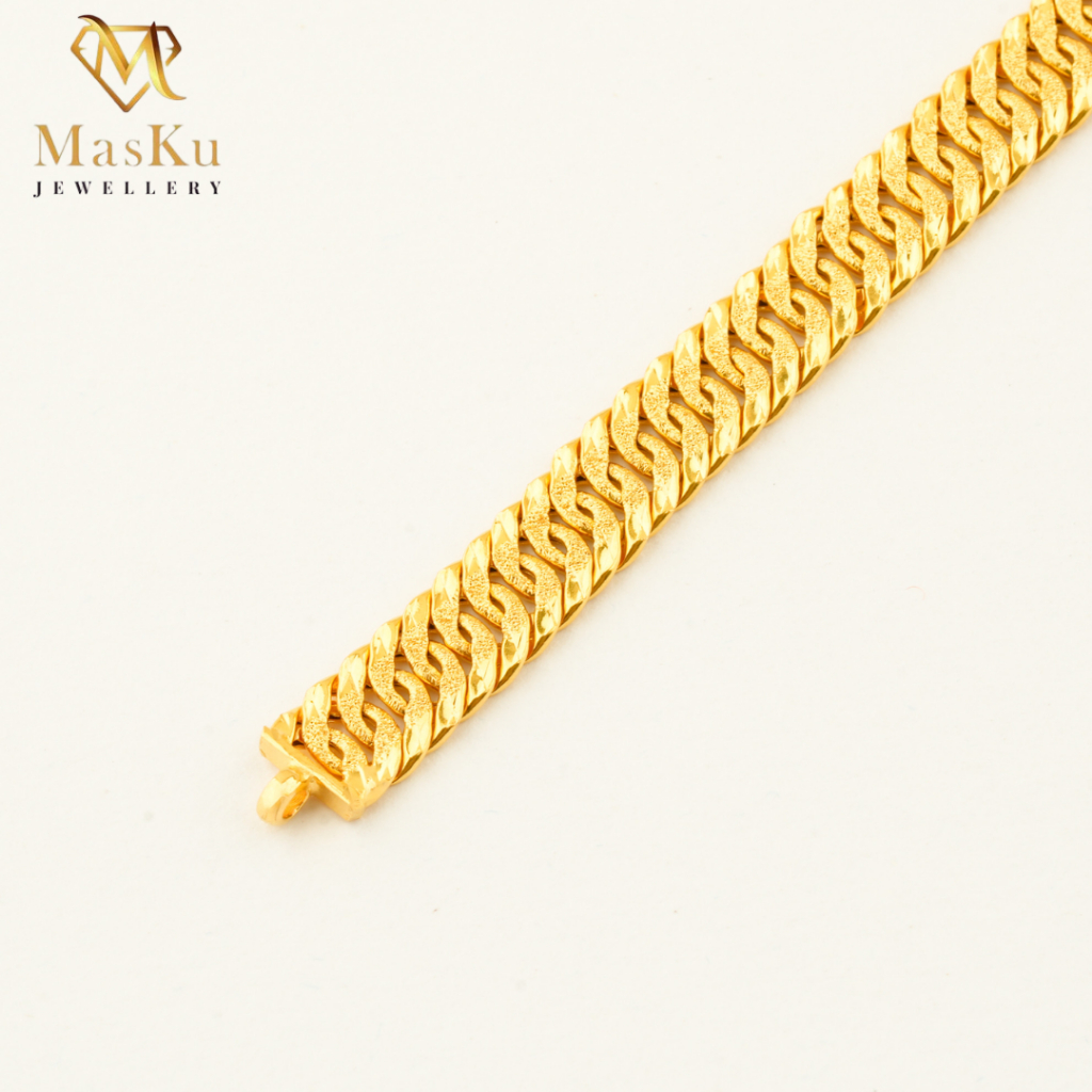MasKu Jewellery Bracelet 22K / 916 Rantai Tangan Baby Kait 2 MKJB181743 ...