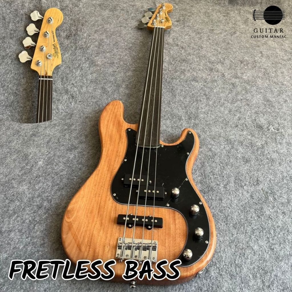 GCM Custom Made Fretless Electric Bass Guitar Custom Maniac (Oversea ...