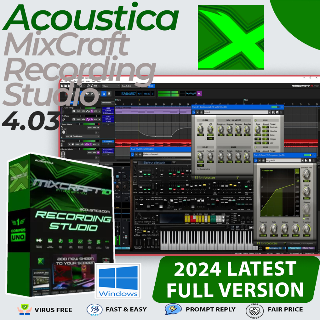 Acoustica Mixcraft Recording Studio 10.5 2024 Latest Full Version ...