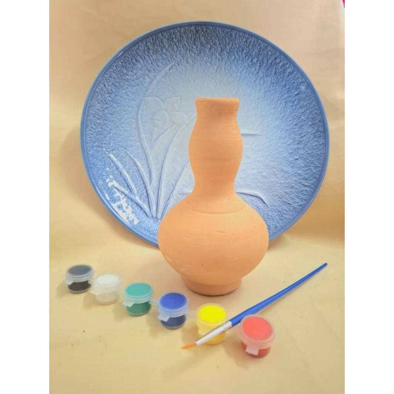 >> 3D pottery vase labu sayong ceramic art craft diy imagination colour ...