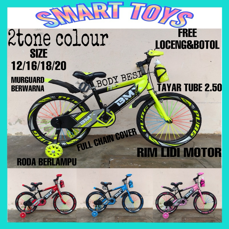 BASIKAL SIAP PASANG/ BASIKAL BMX / BASIKAL BUDAK/ SIZE 12/16/18/20 INCH / KID RIDE ON BICYCLE ...